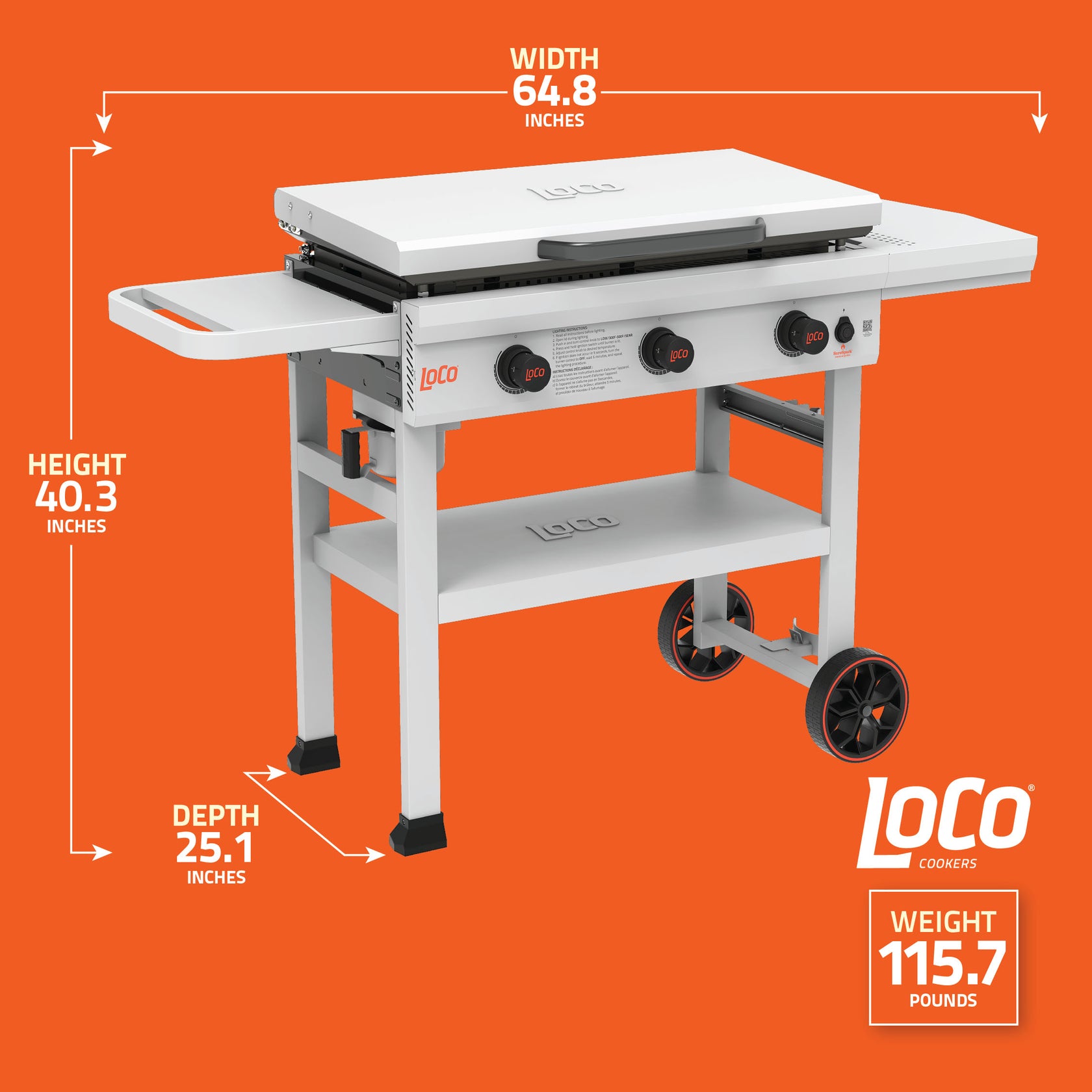 36” 3-Burner Classic SmartTemp Griddle – LoCo Cookers